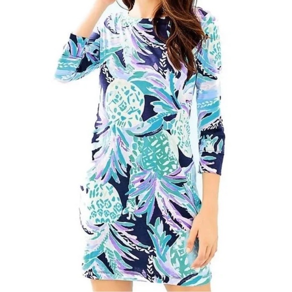 Lilly Pulitzer | Dresses | Lilly Pulitzer Alotta Colada Womens Blue ...